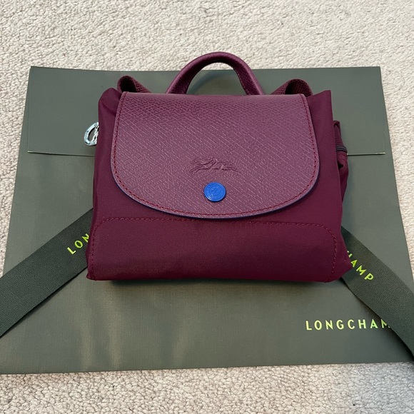Longchamp | Bags | Longchamp Le Pliage Club Backpack Plum | Poshmark